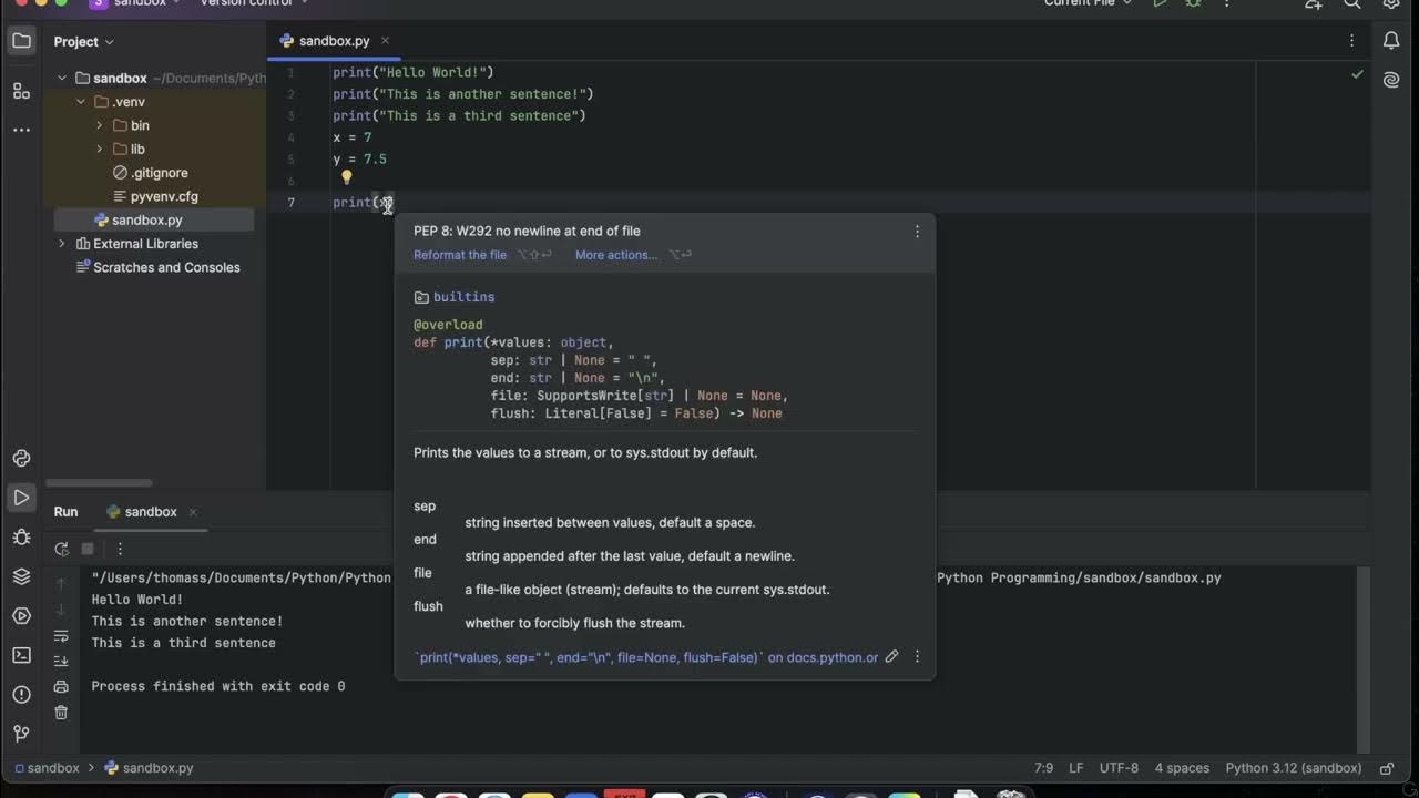 Python Programming 2 - Print Statements & Variables - YouTube