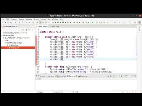 tutorial dasar pemrograman java - iterasi pada array 3 dimensi - YouTube
