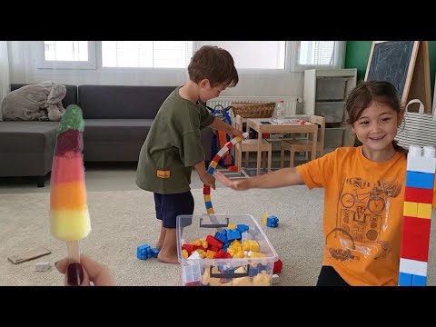 Eylül ve Poyraz Bebek Dondurma Kazanmak İçin Yarıştı. | fun kids video