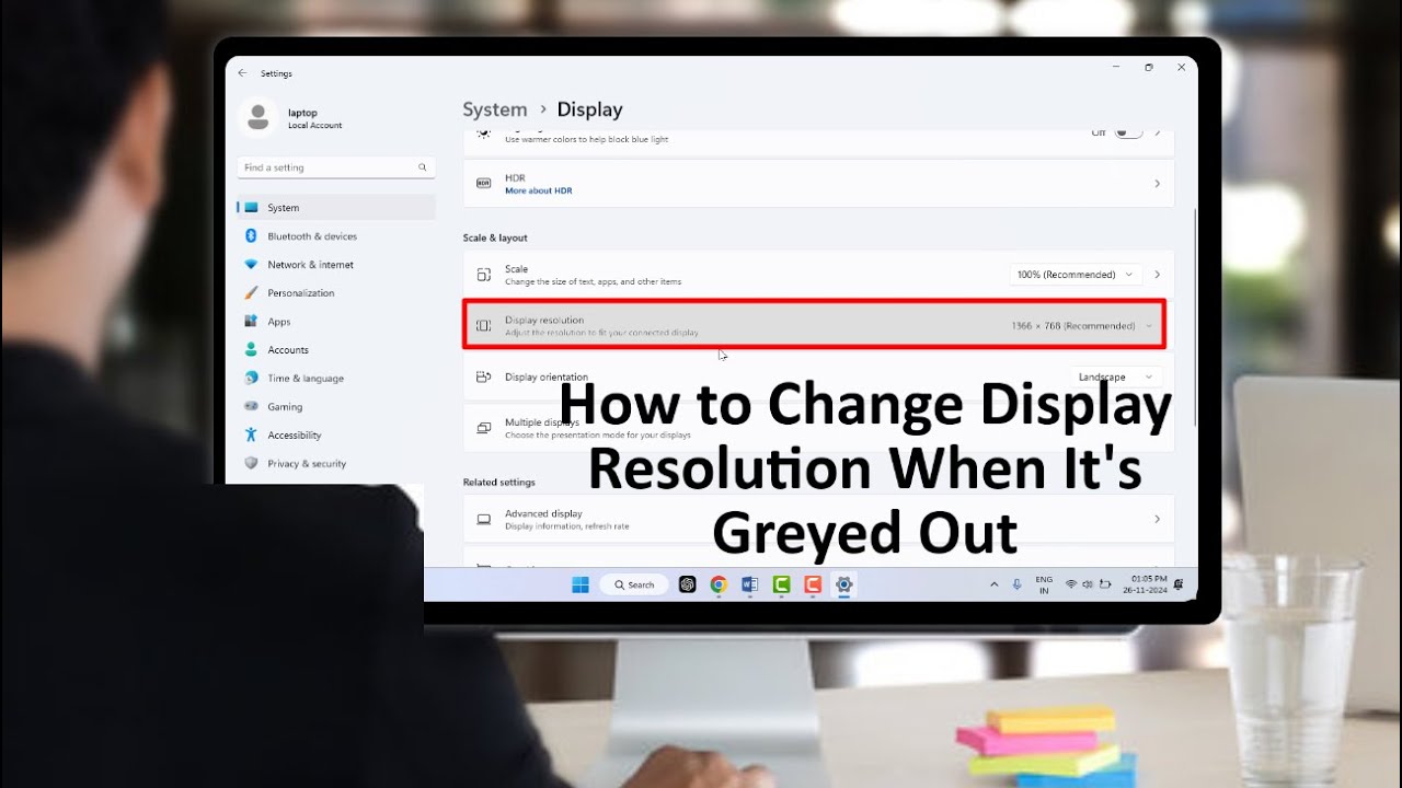 How to Fix Display Resolution Greyed out on Windows PC/Laptop - YouTube