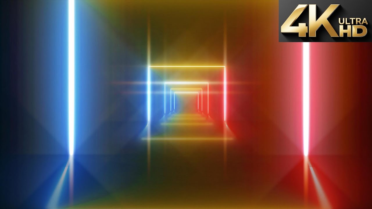 Abstraction Électrique : Lumières Néon et Futurisme en 4K (Sans Audio ...