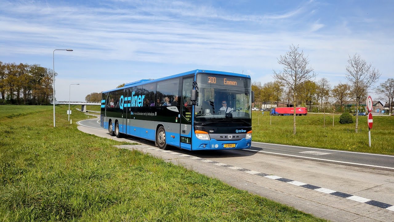 Qbuzz Qliner 7631 als Lijn 300 naar Station Emmen - YouTube