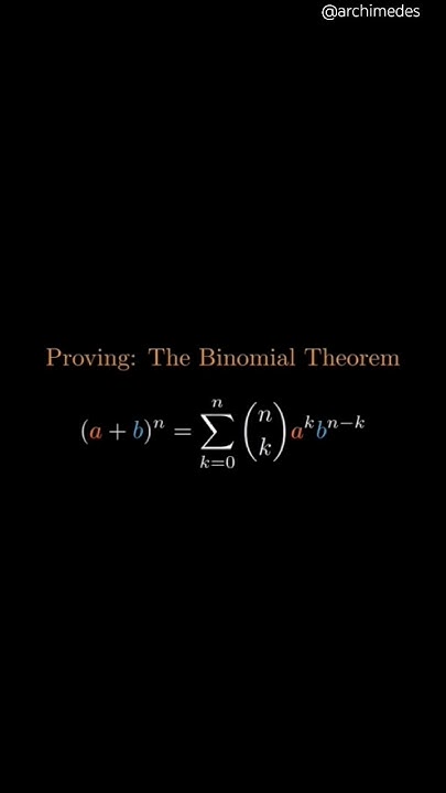 Proving binomial theorem... #viral#maths - YouTube