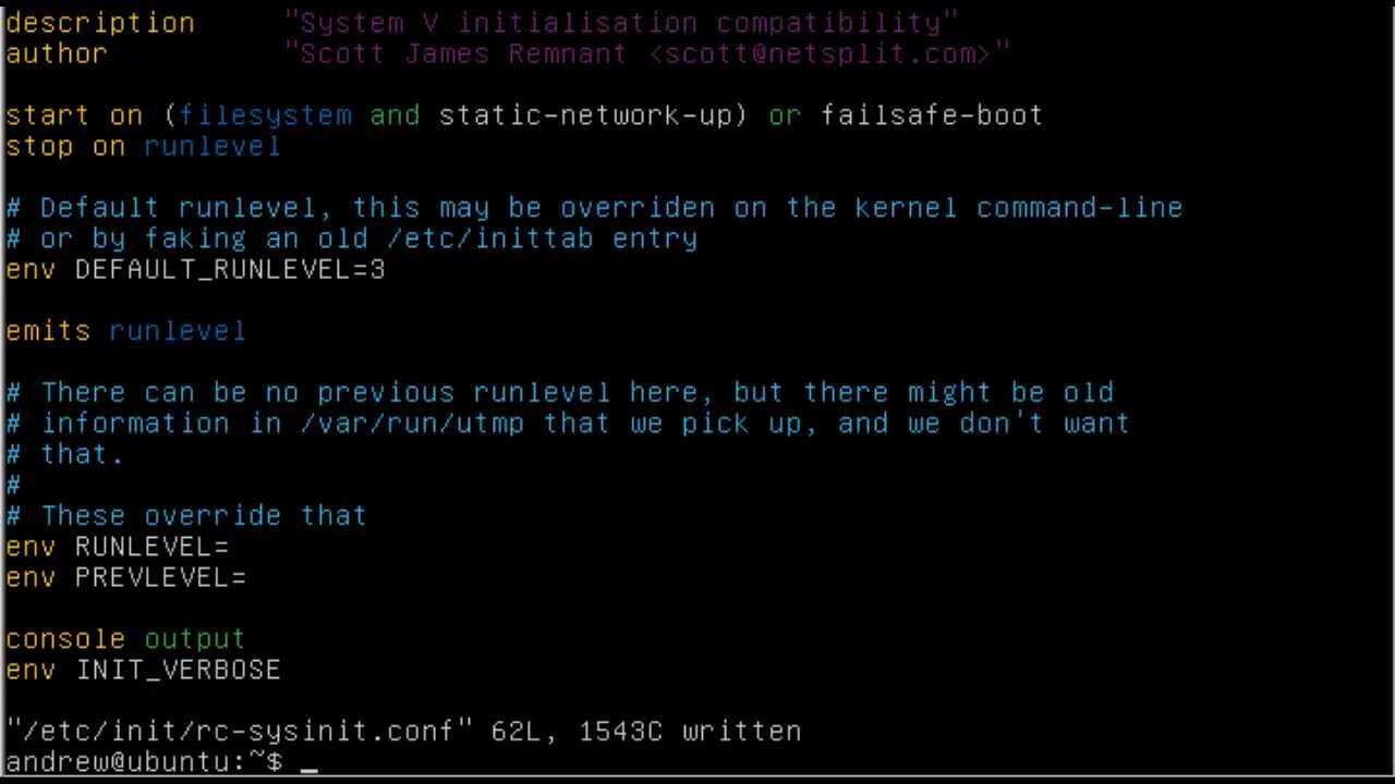 UBUNTU 12.04 LTS Server Default Runlevel - YouTube