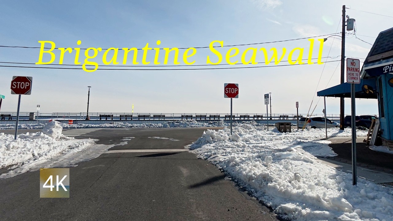 Brigantine Seawalk - Walk along Seawall in Winter - YouTube