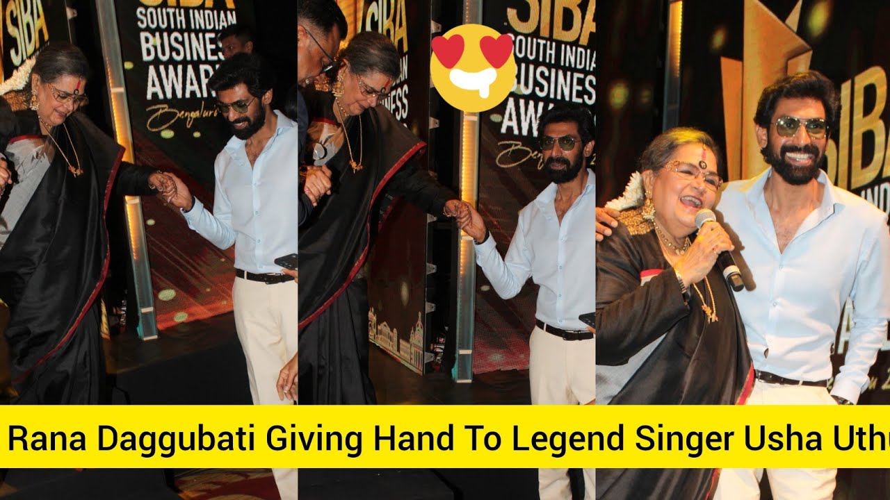 Rana Daggubati Giving Hand To Legend Singer Usha Uthup Ji To Come Down ...