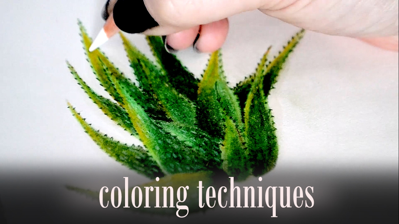 Coloring tips with Polychromos Blending with baby oil - YouTube