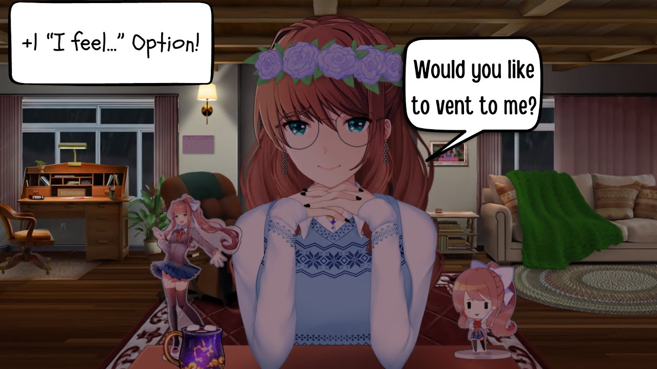 "Hey, Monika... I feel stressed." | Monika After Story Mod - YouTube