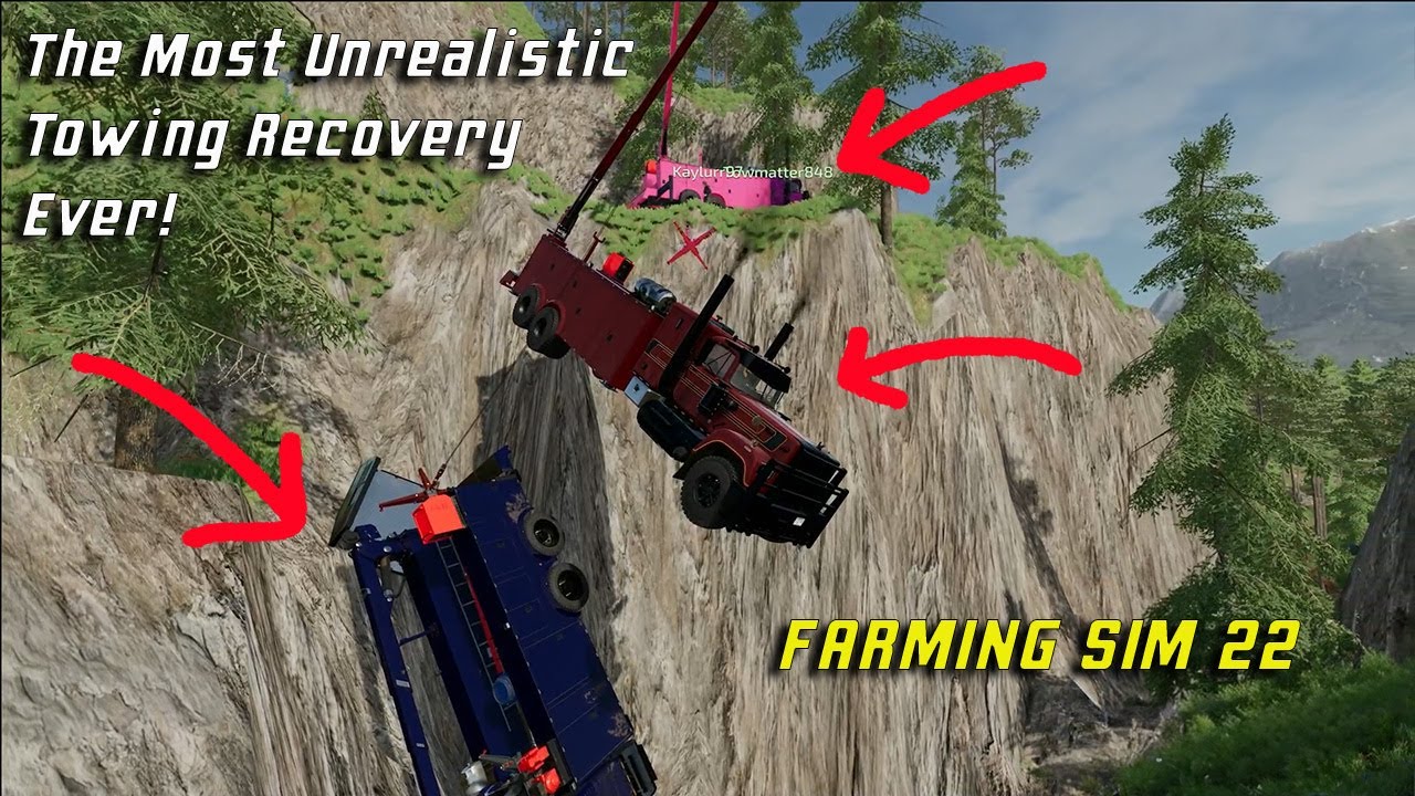 We Tried the Most Unrealistic Towing Recovery in Farming Simulator 22 ...