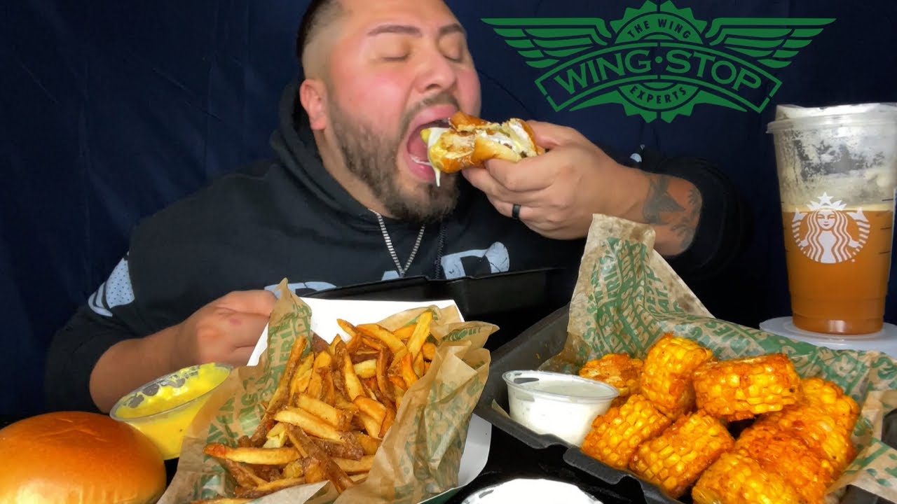Wingstop Chicken Sandwiches FEAST • MUKBANG EATING SHOW - YouTube