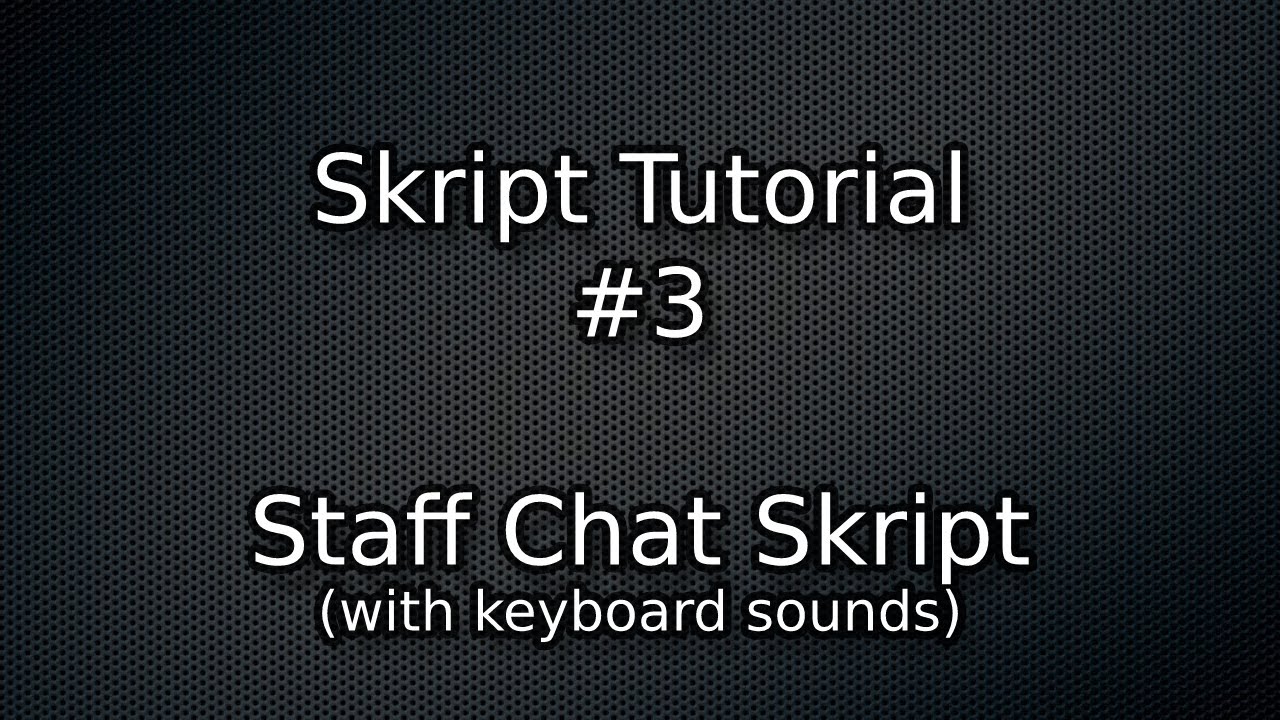 Skript | /StaffChat Skript (Link in description) | Speed Coding - YouTube