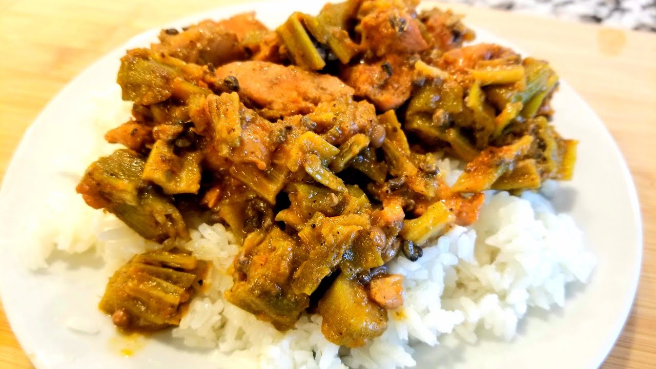 Molondrones con pollo guisado Dominicano | quimbombo con pollo ...