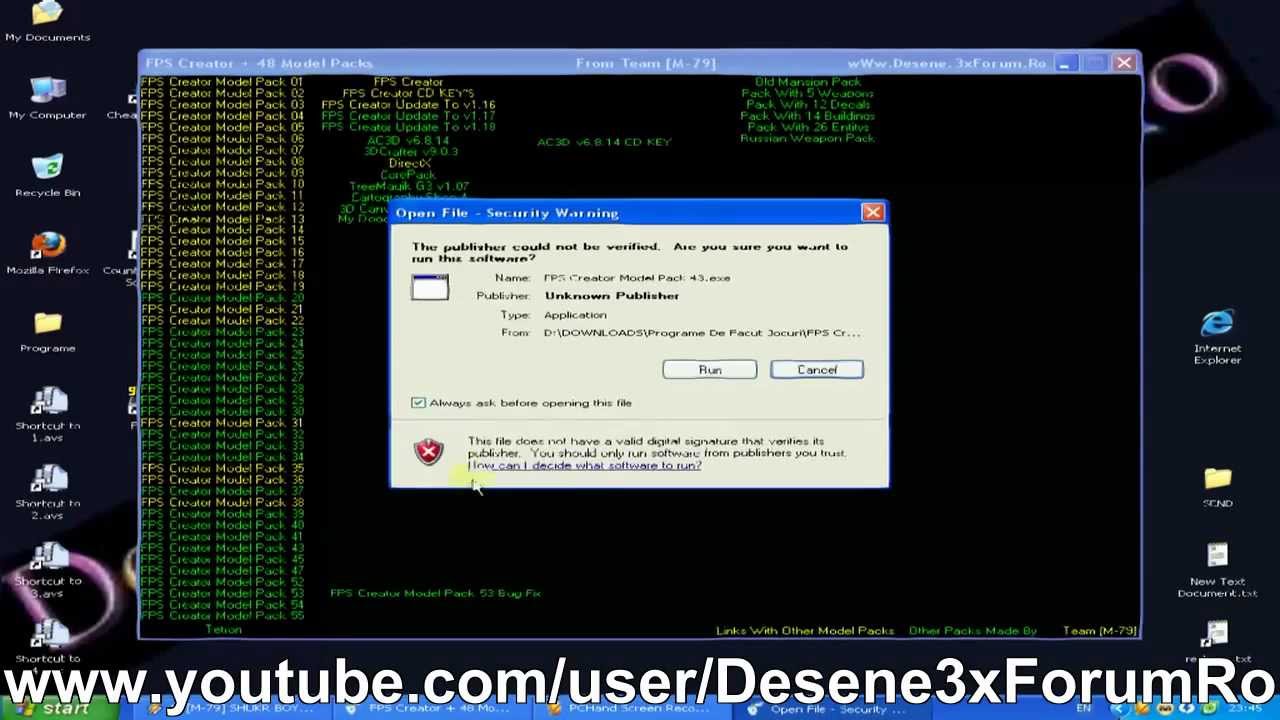 FPS Creator + 48 Model Packs wWw.Desene.3xForum.Ro - YouTube