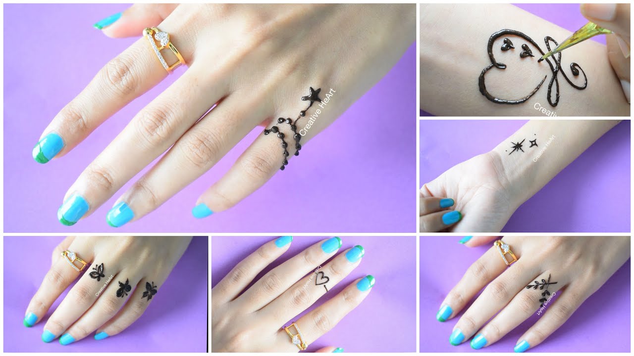 Cute easy Mehndi tattoos🥰♥️ #mehndidesign #tattoo - YouTube