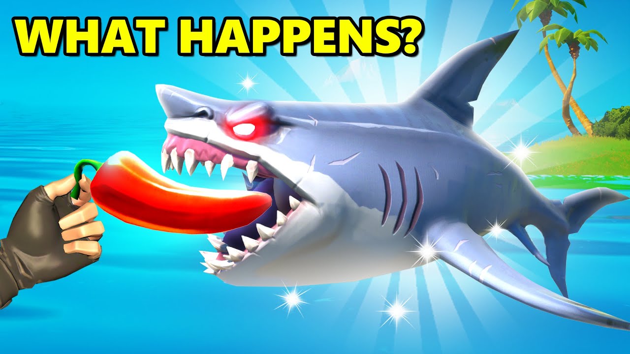 What Happens if Shark eats a Chilly in Fortnite - YouTube