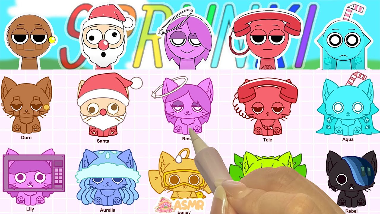 Drawing Sprunki Cat OC [All Characters] New Updated Phase / Sprunki Mix ...