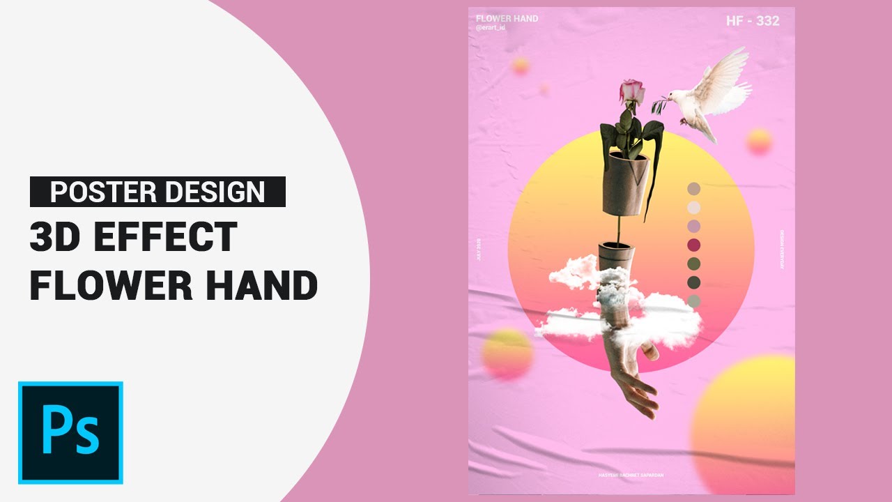 3D Effect Flower Hand - Tutorial Photoshop CC 2020 - YouTube