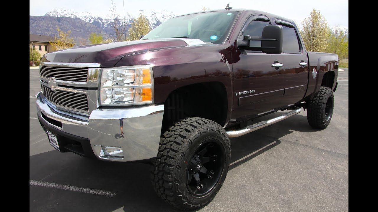 08 Chevy Silverado 2500HD 4x4 DURAMAX DIESEL NEW 20x12 Wheels LIFT ...