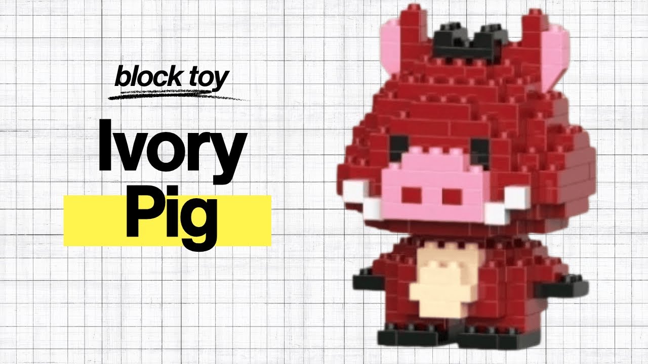 Cute Pig Block Toy M3034 🤍 | Easy Assembly Tutorial - YouTube