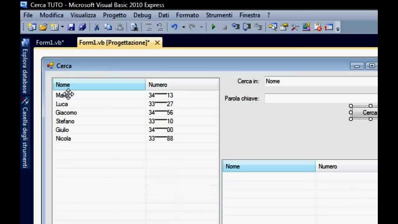 Cercare elementi in una listview Visual Basic Tutorial ITA - YouTube
