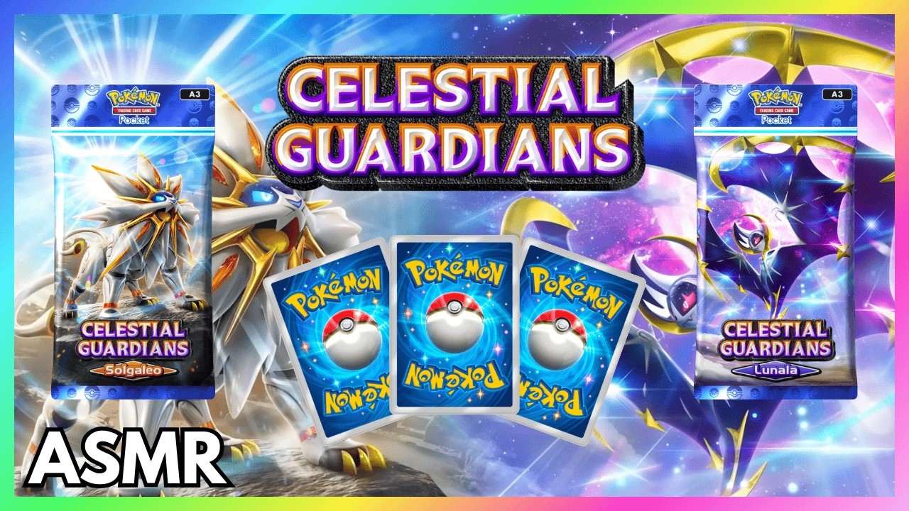 ASMR | Opening NEW Celestial Guardians Packs Pokemon TCG Pocket ...