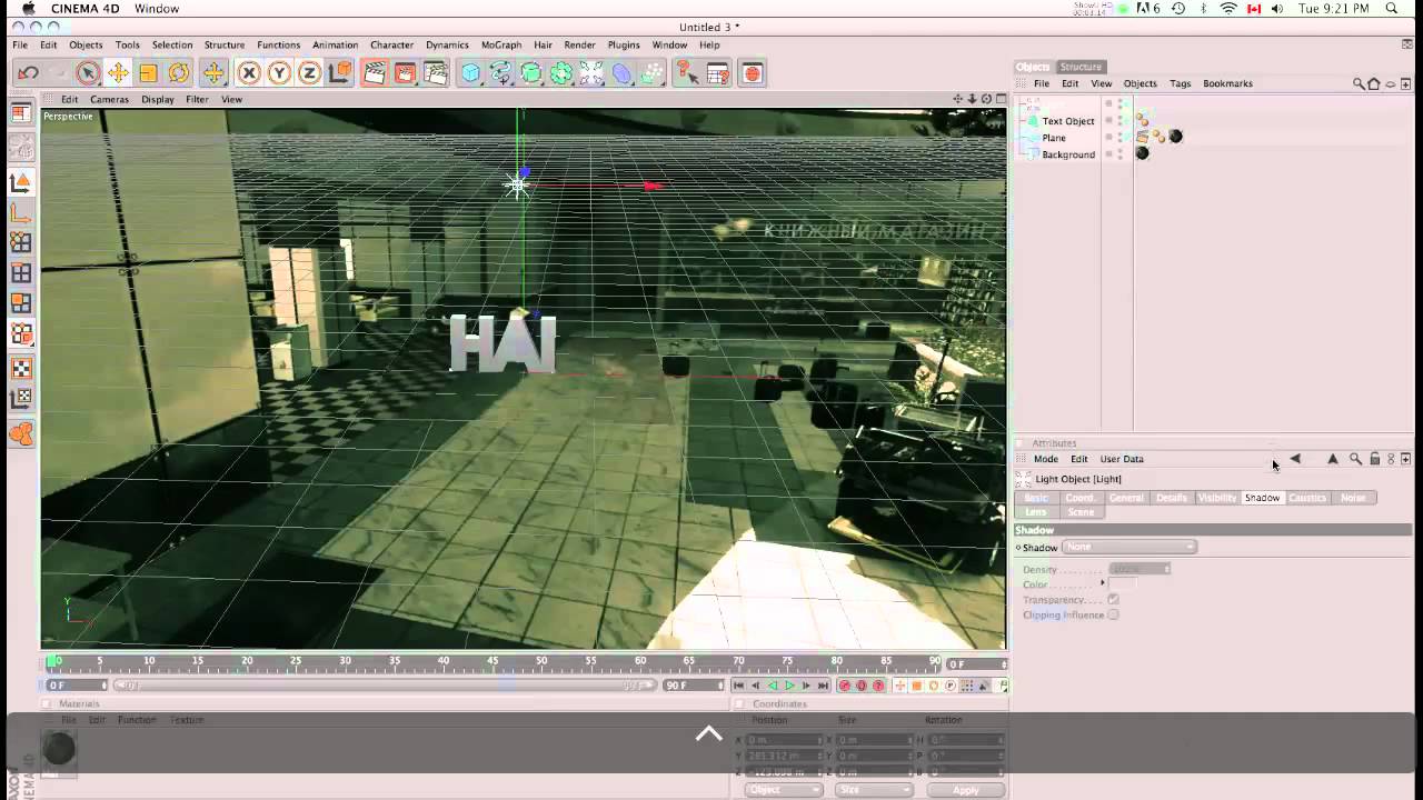 C4D Tutorial - How To Add A Shadow To An Object - YouTube