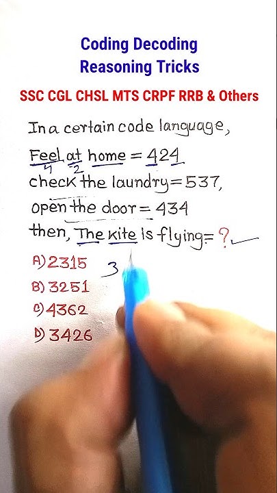Coding Decoding | Coding Decoding Reasoning Tricks| Reasoning for SSC ...