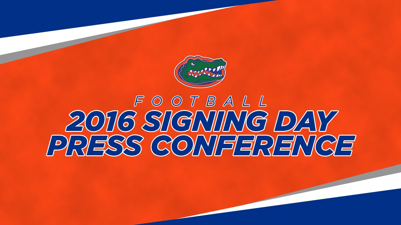 2016 Florida Football Signing Day Press Conference - YouTube