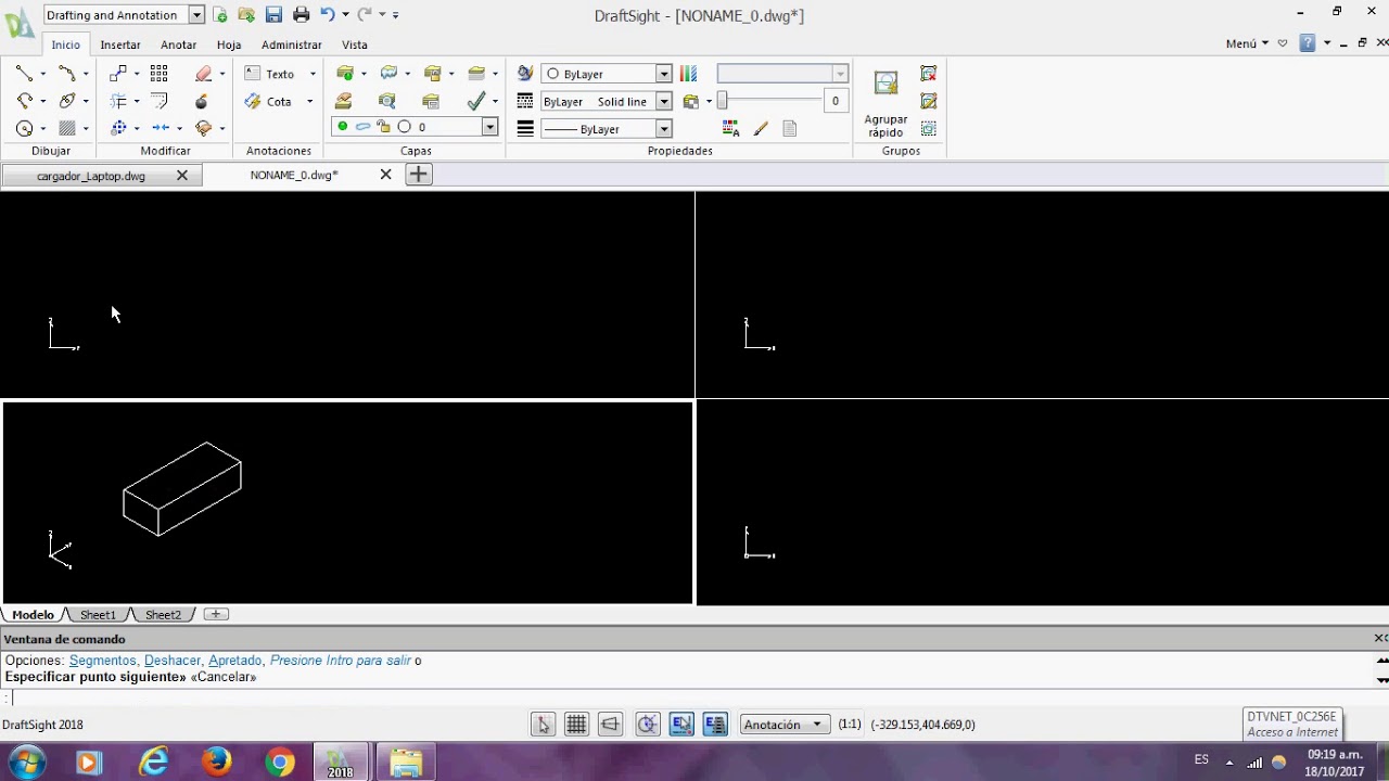 Dibujar isometrico en Draftsight - YouTube