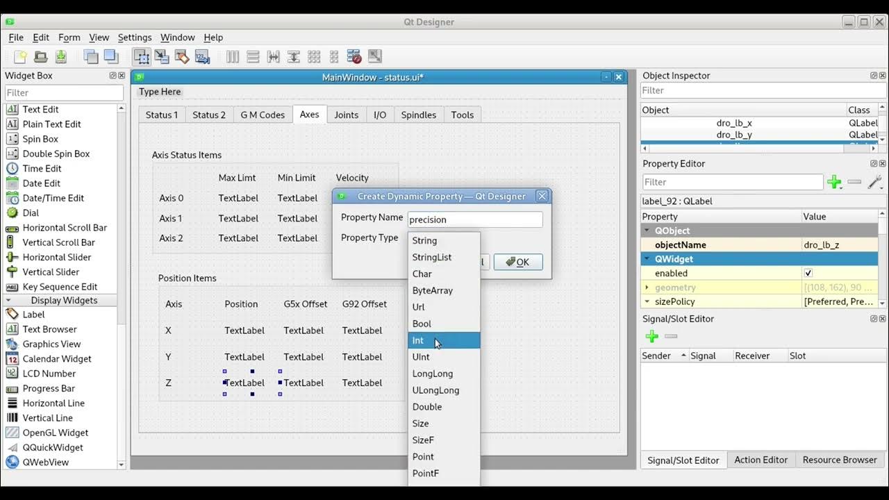 Flex GUI add a DRO label - YouTube