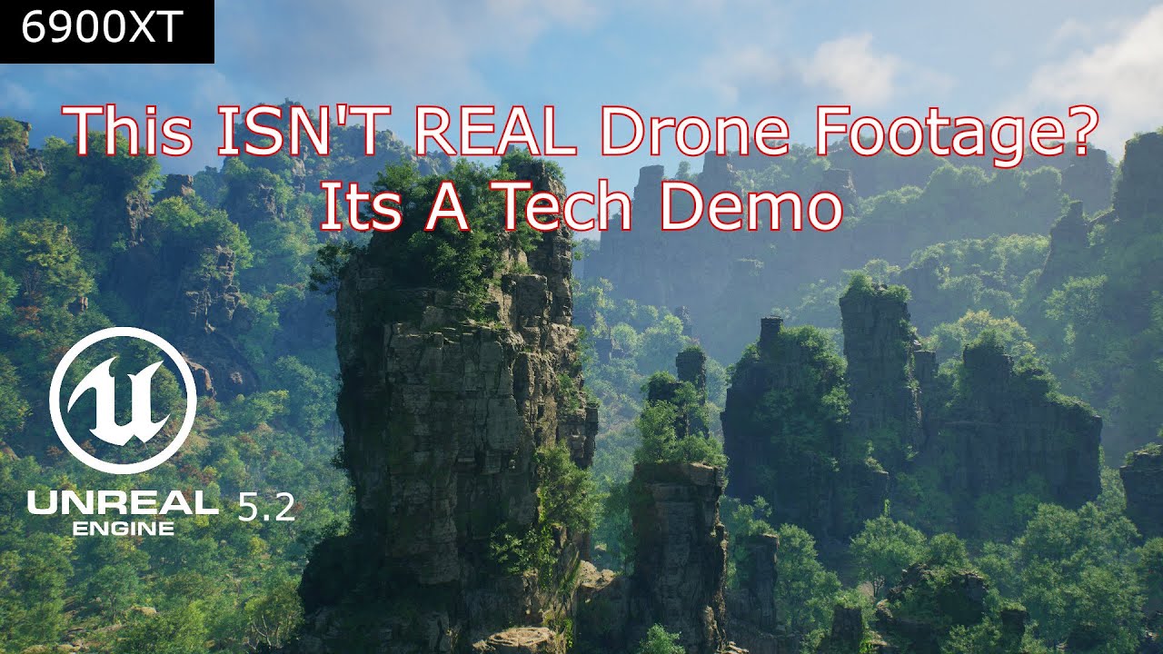 Drone Footage - Unreal Engine 5.2 Electric Dreams Tech Demo - 6900XT ...