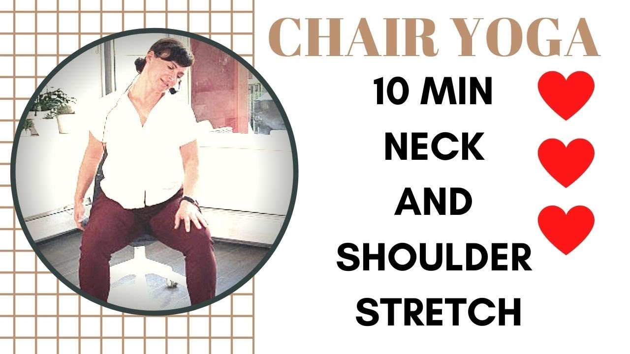 CHAIR NECK AND SHOULDER STRETCH ROUTINE - YouTube