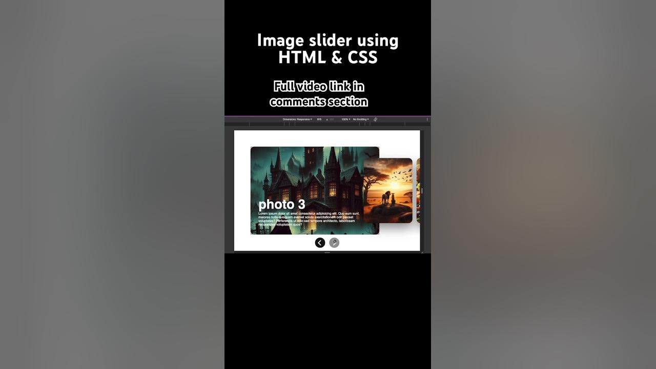 Image Slider Using Html And Css Css Html Htmlprogramming Imageslider Webdesign Coding Youtube