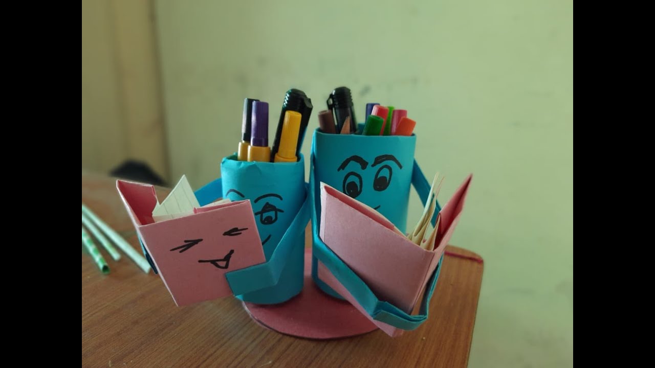 Create this lovely pen stand out of waste (Best out of waste craft ...