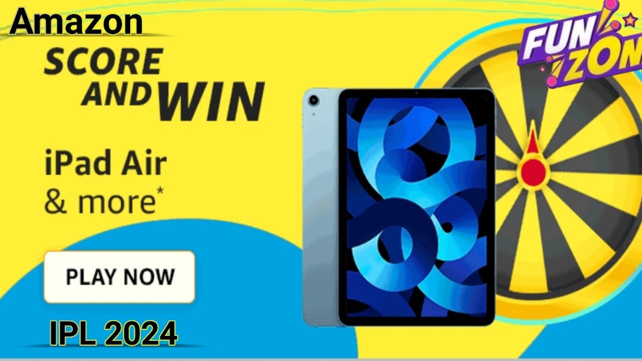 Amazon Score and Win iPad Air & more || Amazon Spin and win quiz answer ...