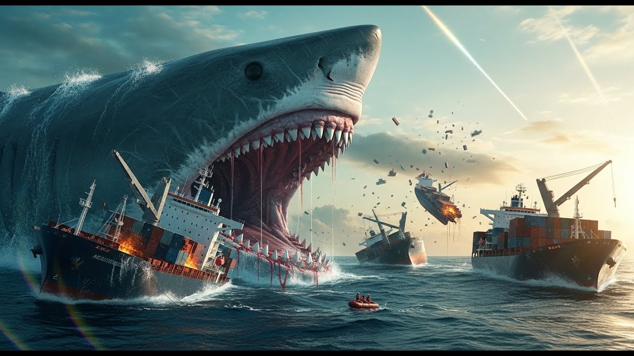 MEGALODON ATTACK Cargo Fleet DESTROYED in Broad Daylight - YouTube