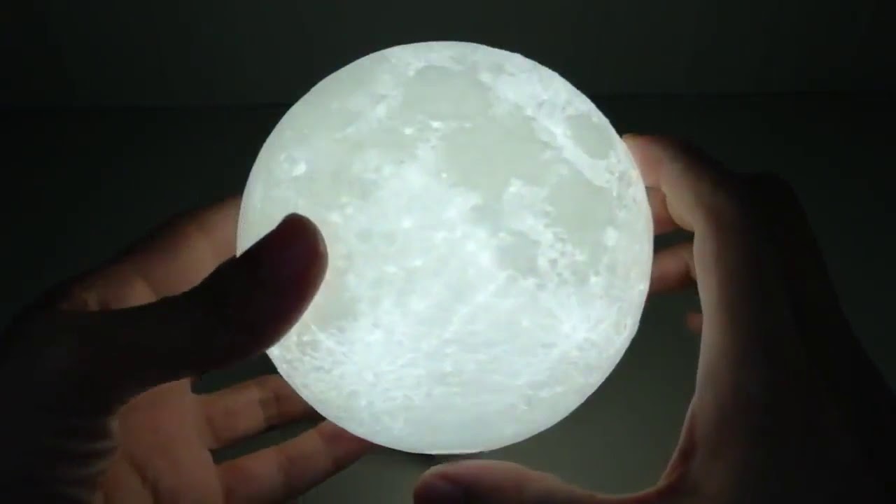 3D Printed Moon Light - YouTube