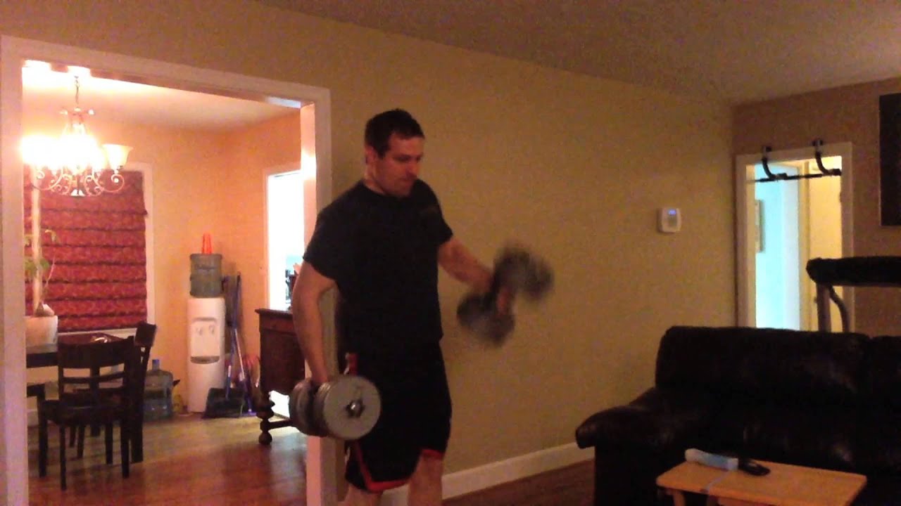 85 pound dumbbell curls by John Angel - YouTube