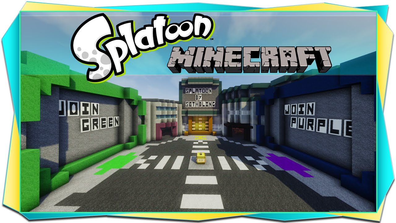 [Let's play!] Minecraft: Mini-game【Splatoon】w/ 水母, 呀承, 艾娜, 呀FuLL, 呀黑 ...