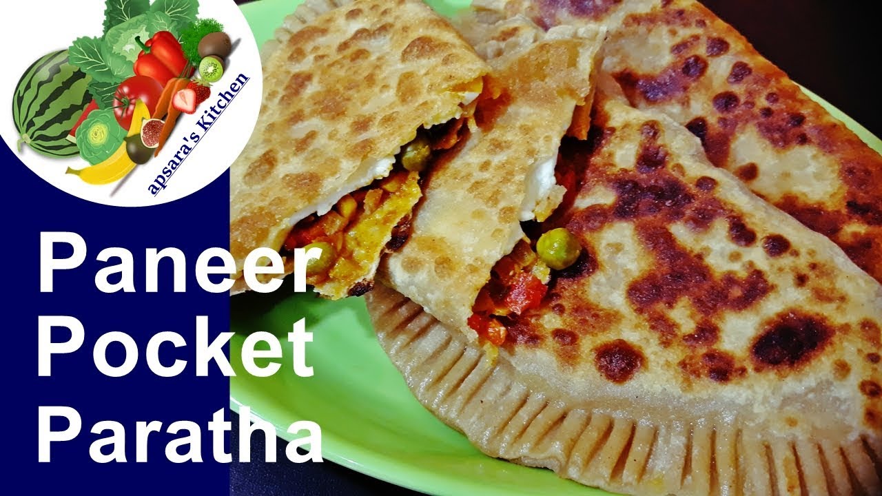 Paneer Pocket paratha recipe | Stuffed paneer paratha | Paneer cheese ...