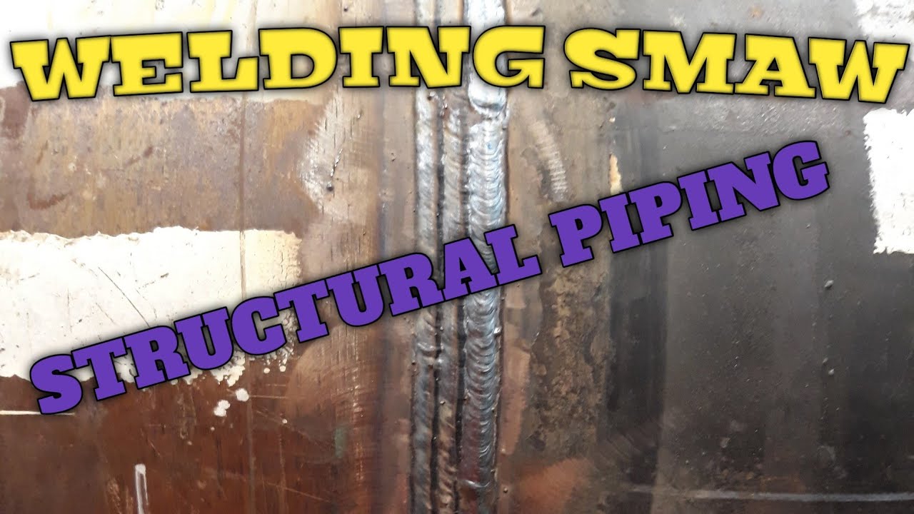 Welding Smaw Capping for piping structure. - YouTube