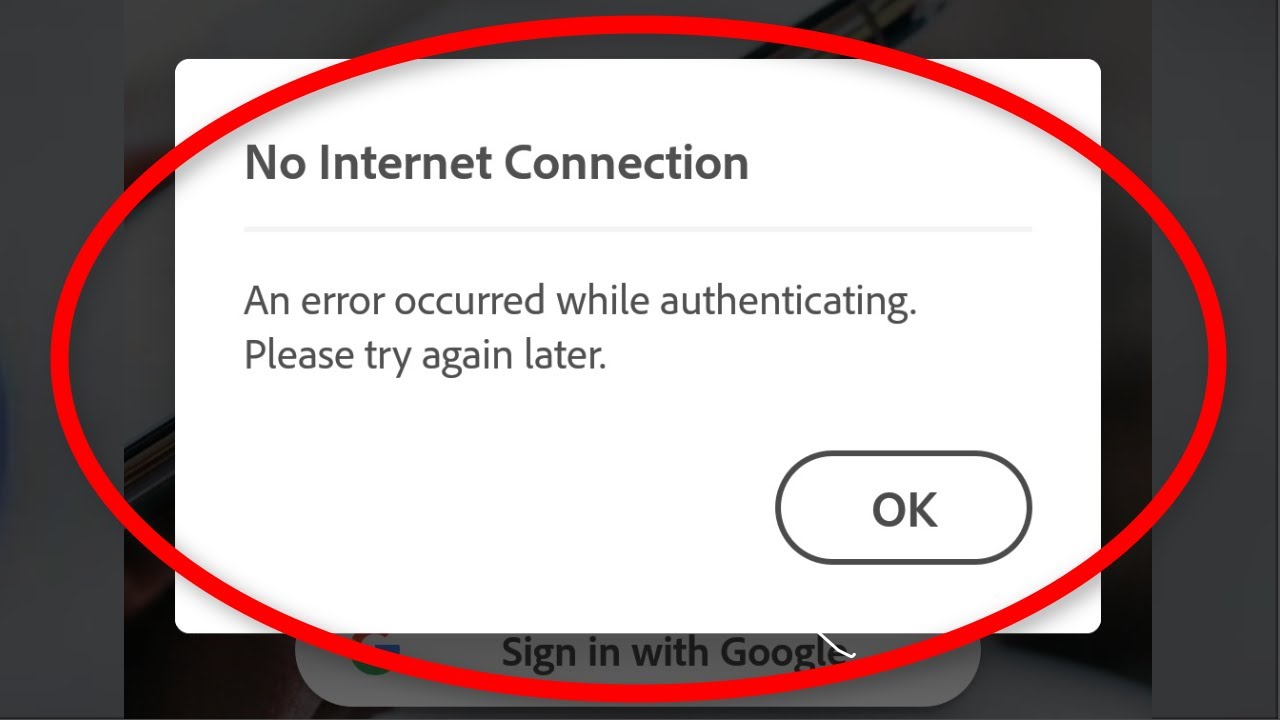 Fix Adobe Scan No Internet Connection An Error Occurred While