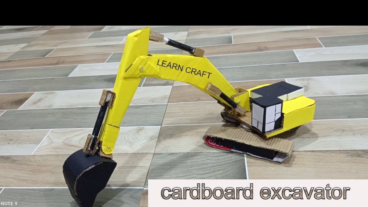 HOW TO MAKE CARDBOARD EXCAVATOR - easy tutorial - YouTube