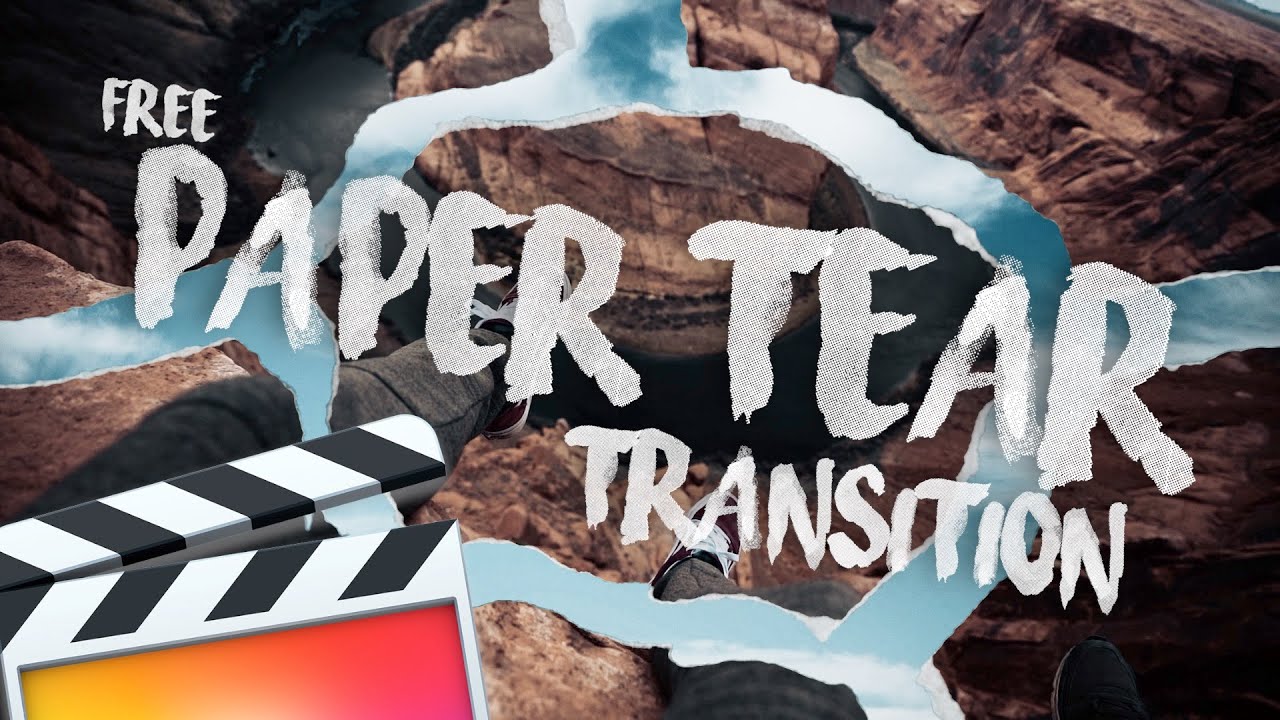 FREE PAPER TEAR TRANSTION - FINAL CUT PRO X - YouTube