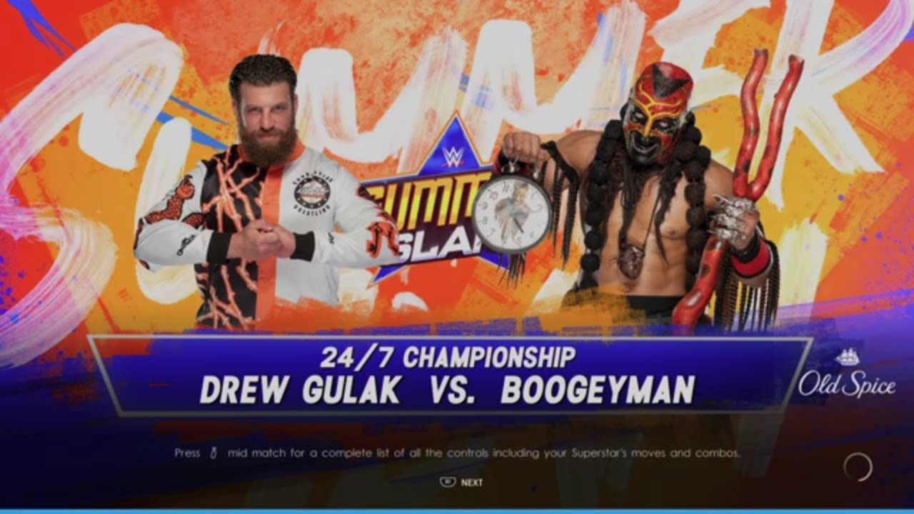 WWE 2K22 Boogeyman VS Drew Gulak 1 VS 1 Steel Cage Match WWE 24/7 Title ...