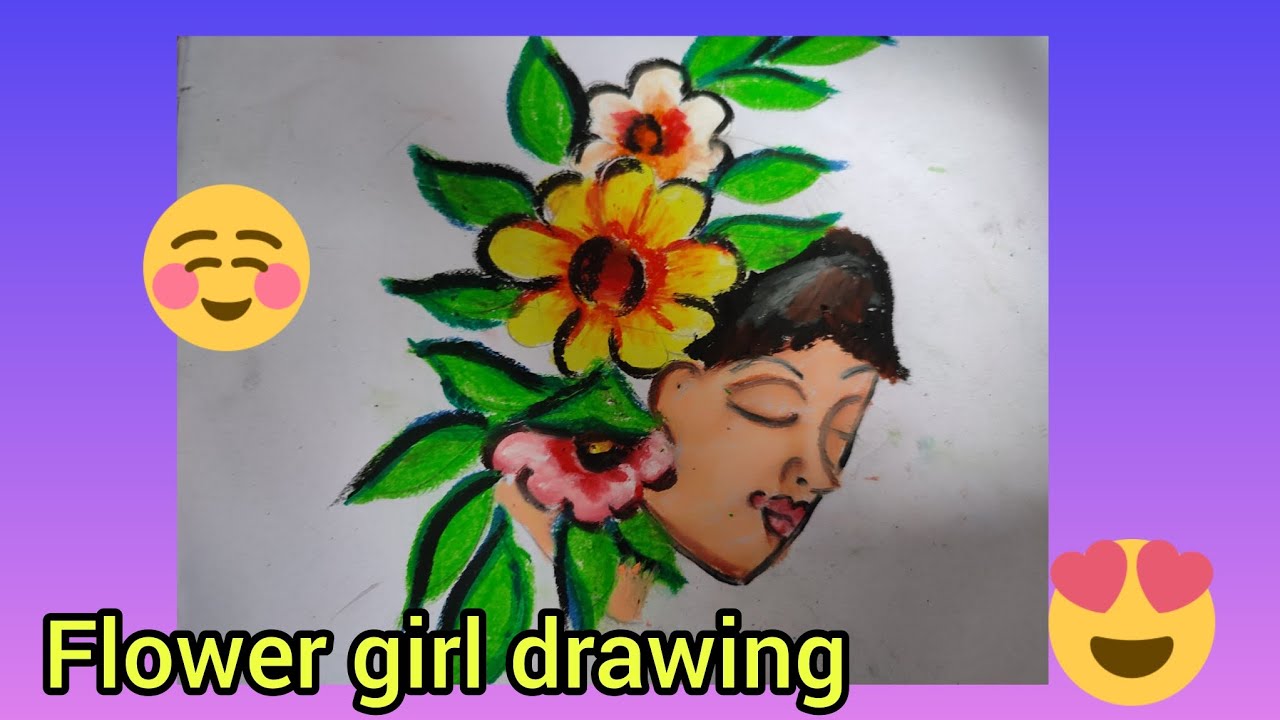 Flower girl droing tutorial video🥰🥰🥰😍😍😍💖💖💖💖💖💖💖💖#art - YouTube