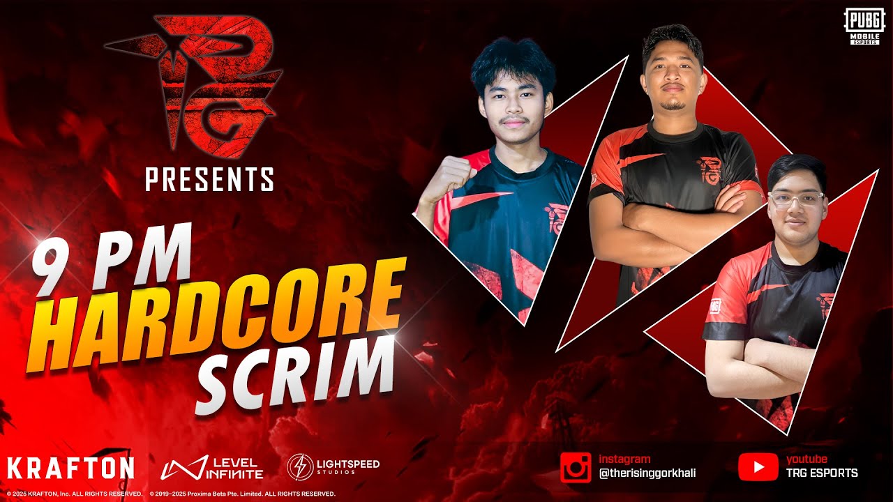 TRG ESPORTS PRESENTS 9PM HARDCORE SCRIM#esportnepal #pubg # ...