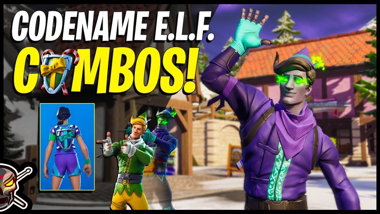 CODENAME E.L.F. Combos! Default and Mint E.L.F. Shield Combos! (Fortnite Battle Royale) - YouTube