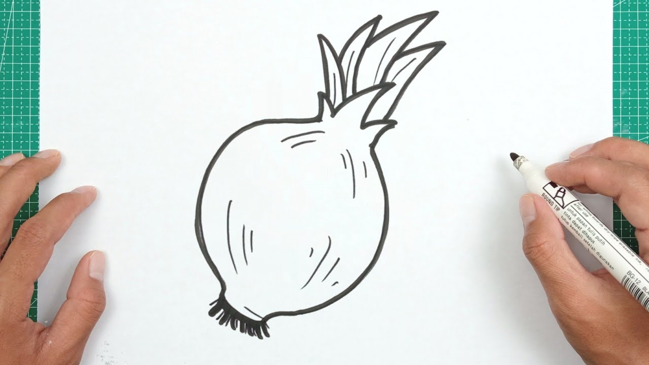 HOW TO DRAW A ONION - YouTube
