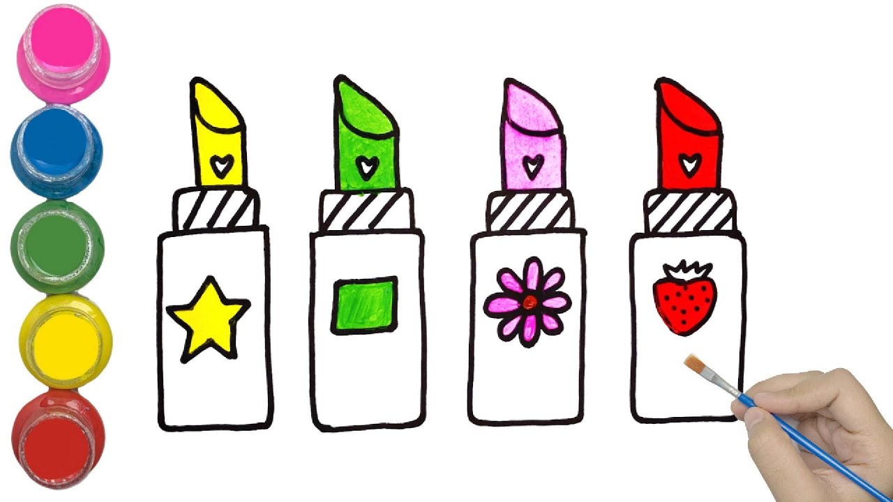 How to draw lipsticks | Step by step | Draw | Painting #120 - YouTube
